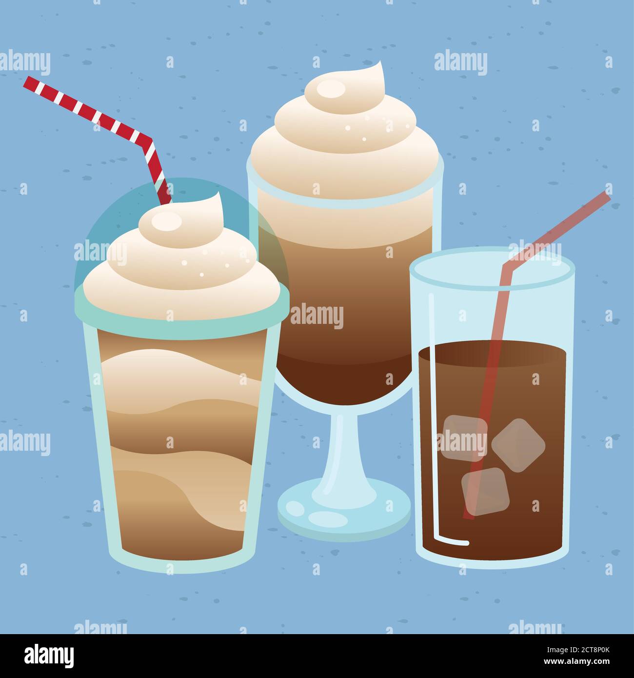 iced coffee glass mug and cup design of time drink breakfast beverage ...