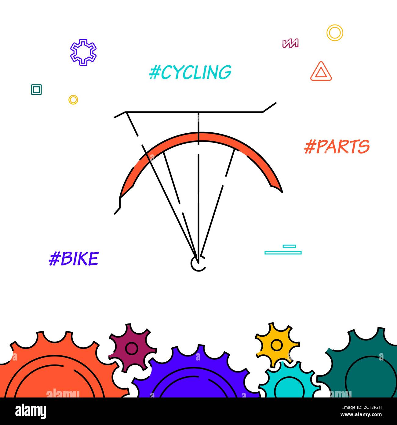 Bike rack filled line vector icon, simple illustration, related bottom ...