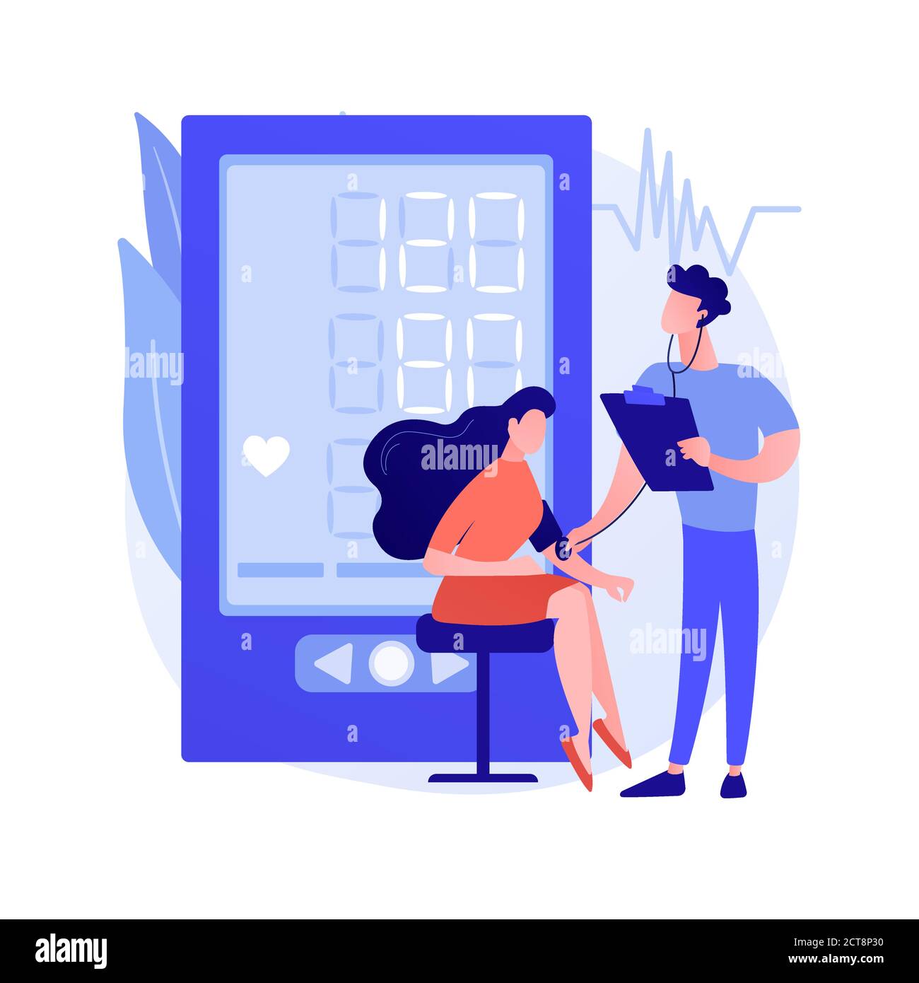 Blood pressure screening abstract concept vector illustration Stock ...