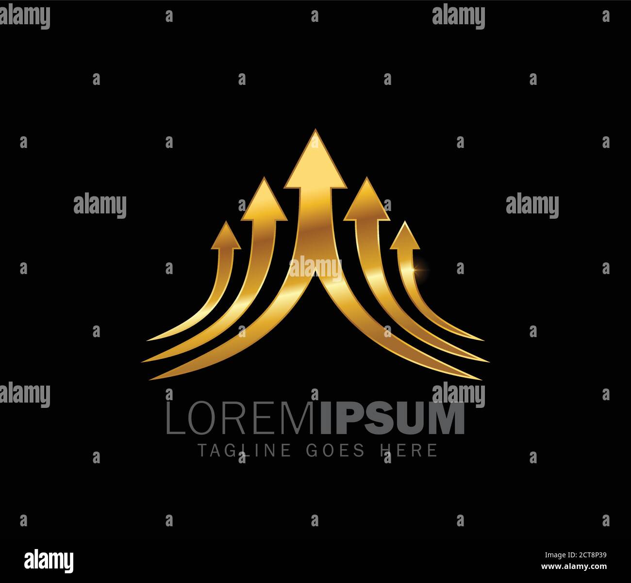 The golden arrow insignia Stock Vector Images - Alamy