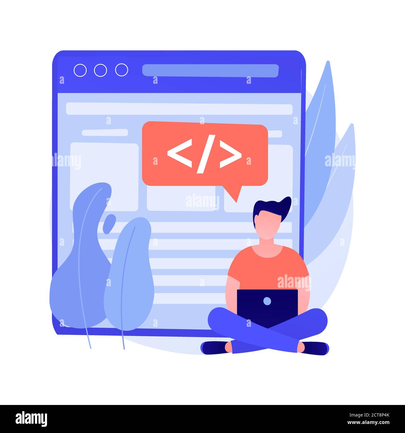 Single Page Application Abstract Concept Vector Illustration Stock