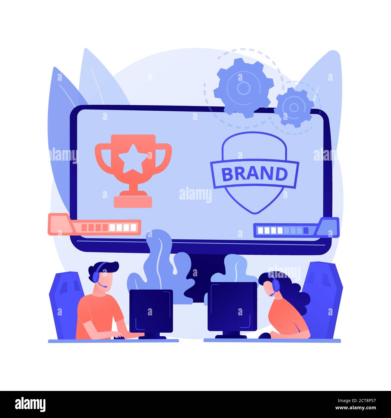 eSports collaboration abstract concept vector illustration Stock Vector ...