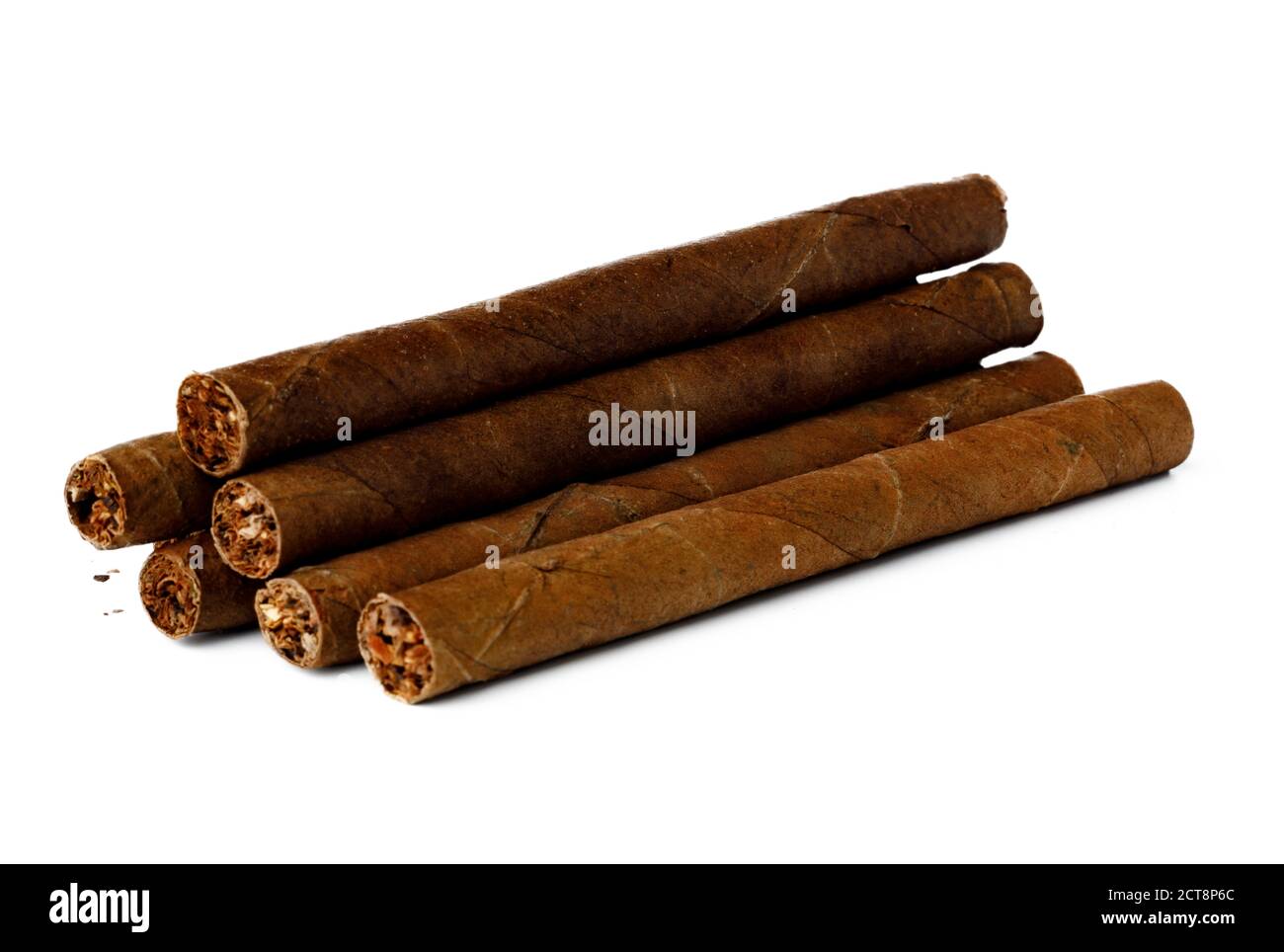 Bunch of hand rolled cigars isolated on white Stock Photo - Alamy