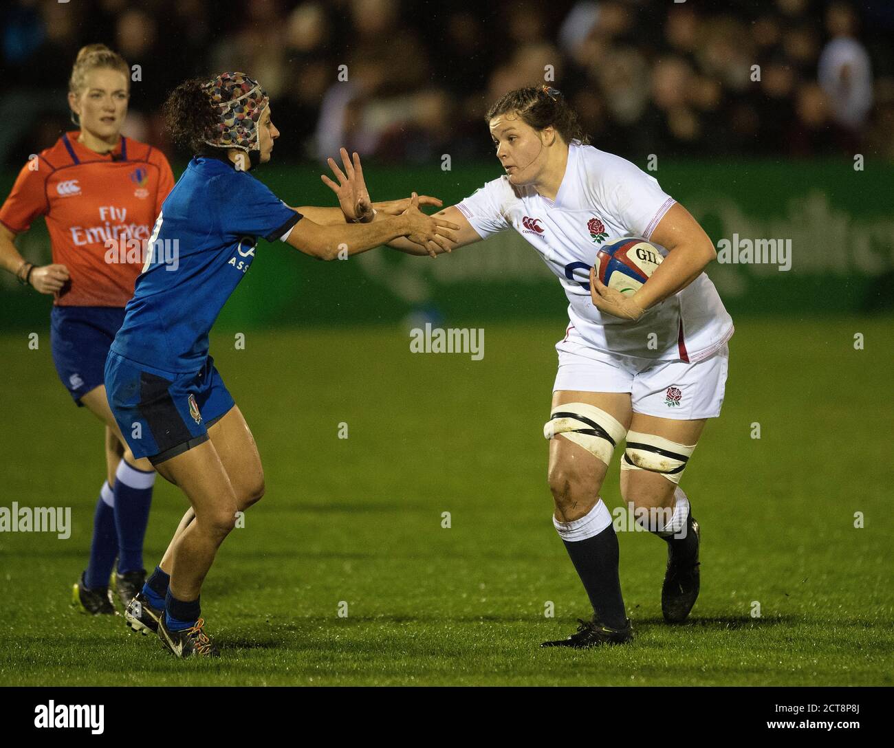 Sarah Beckett. England Women v Italy. Goldington Road, Bedford. PHOTO ...