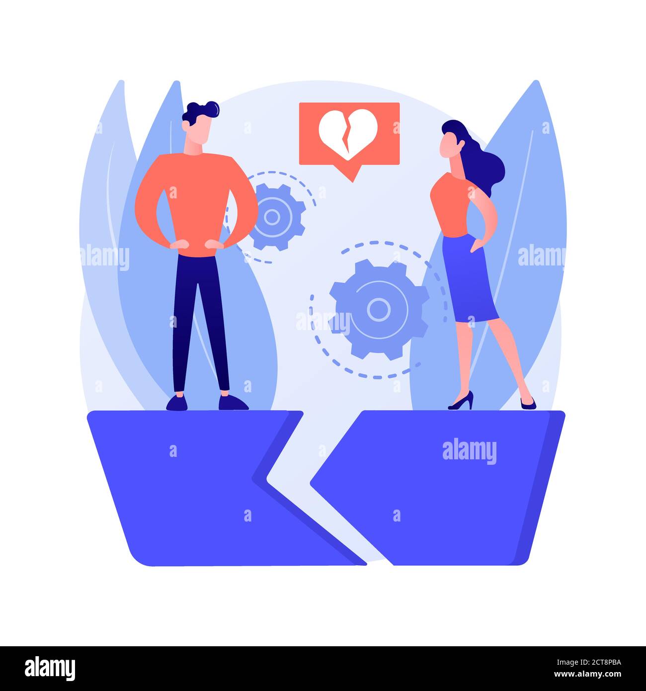Separated person abstract concept vector illustration Stock Vector ...