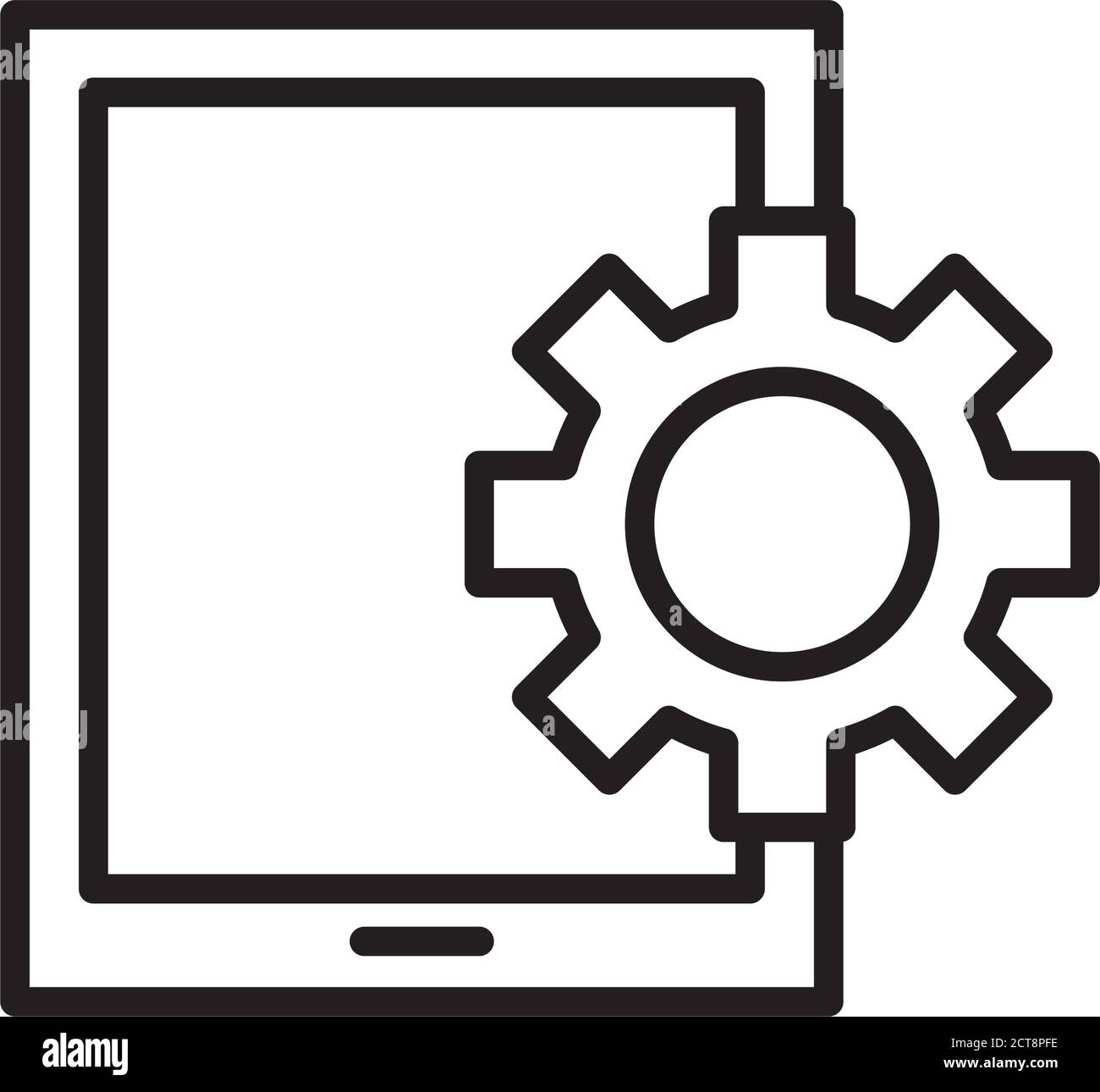 Computer table setup Stock Vector Images - Alamy