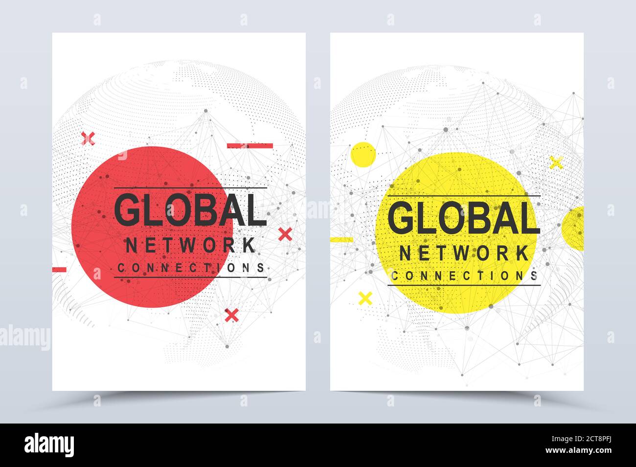 Flyer cover design global Stock Vector Images - Alamy