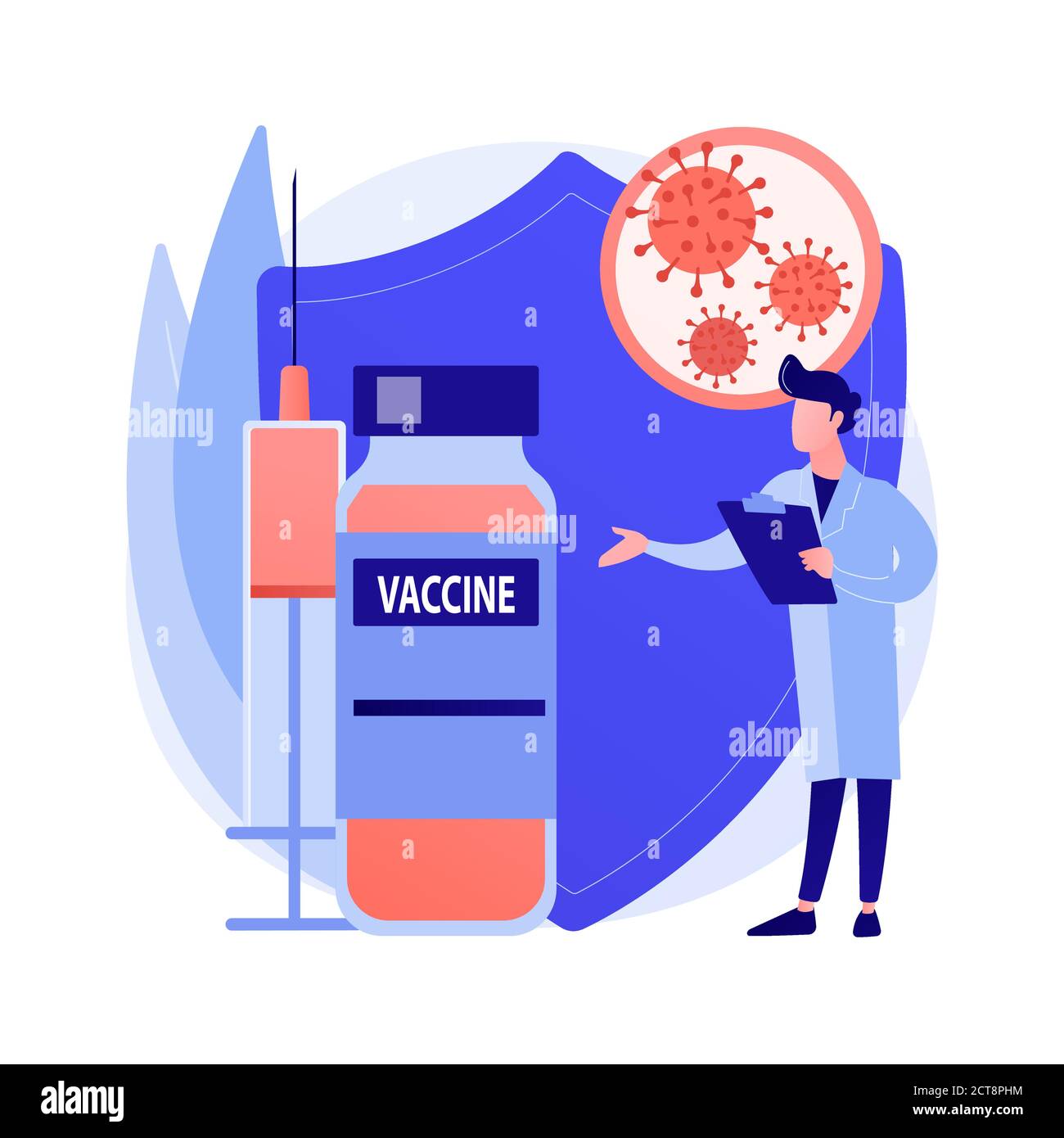 Coronavirus vaccine abstract concept vector illustration Stock Vector ...