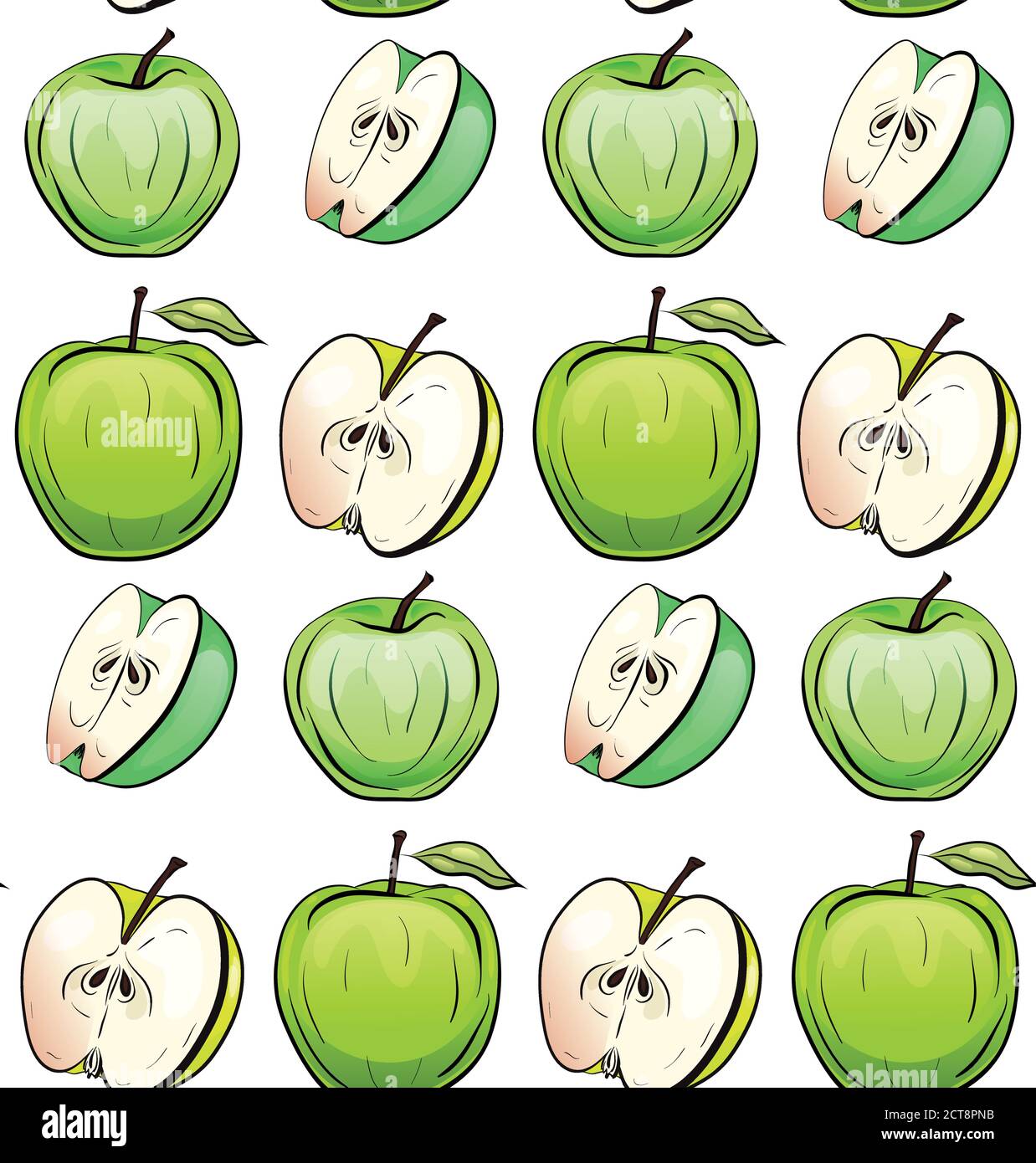 Row of apples illustration Stock Vector Images - Alamy