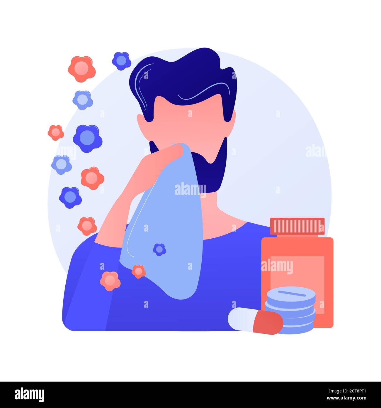 Seasonal allergy abstract concept vector illustration Stock Vector ...