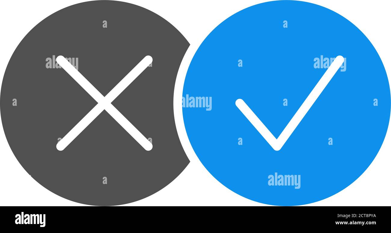 Tick And Cross Icon High Resolution Stock Photography and Images - Alamy