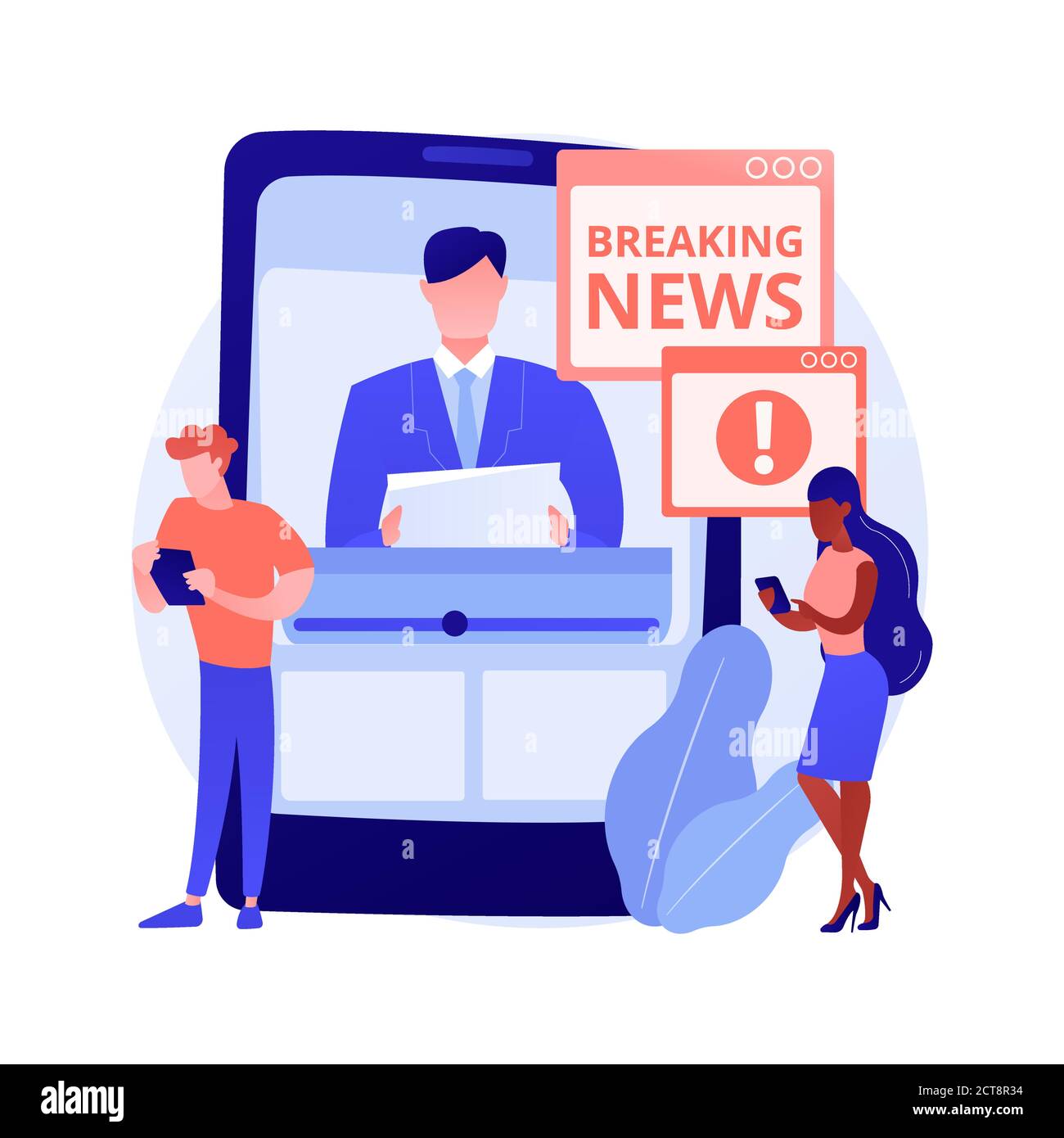 Limit your news intake abstract concept vector illustration Stock ...