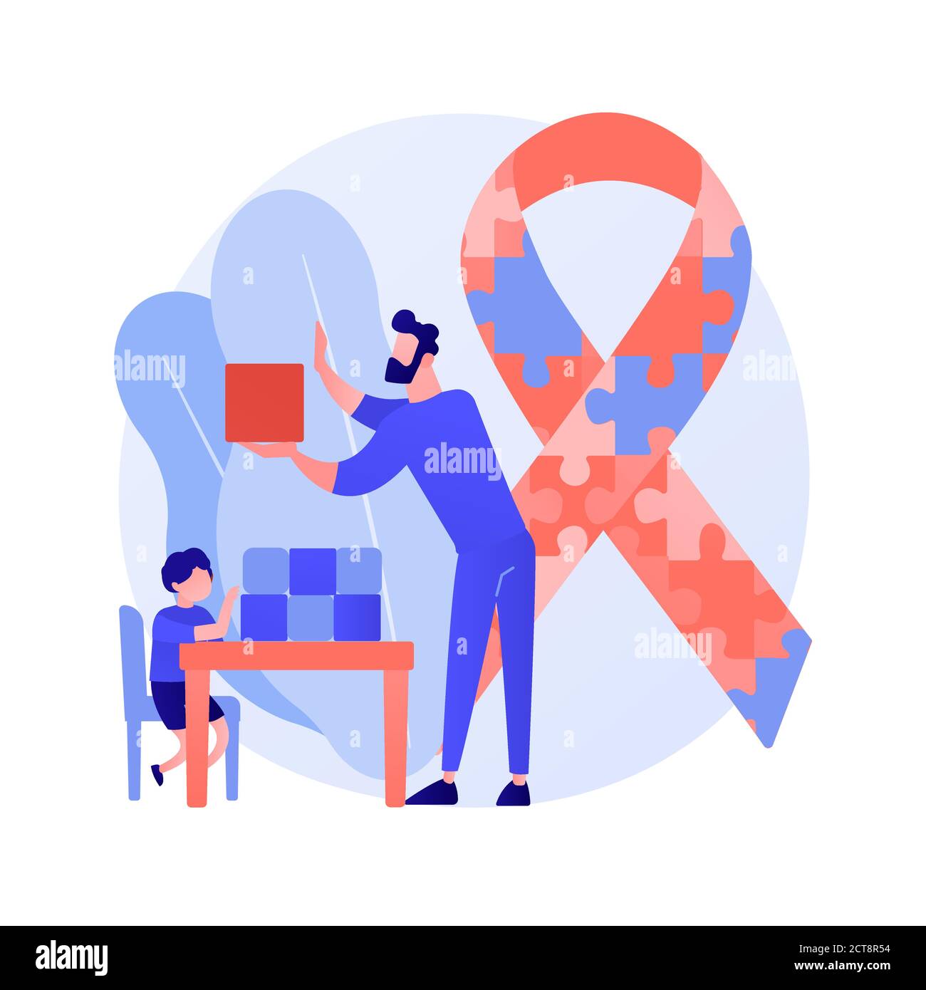 Autism treatment abstract concept vector illustration Stock Vector ...