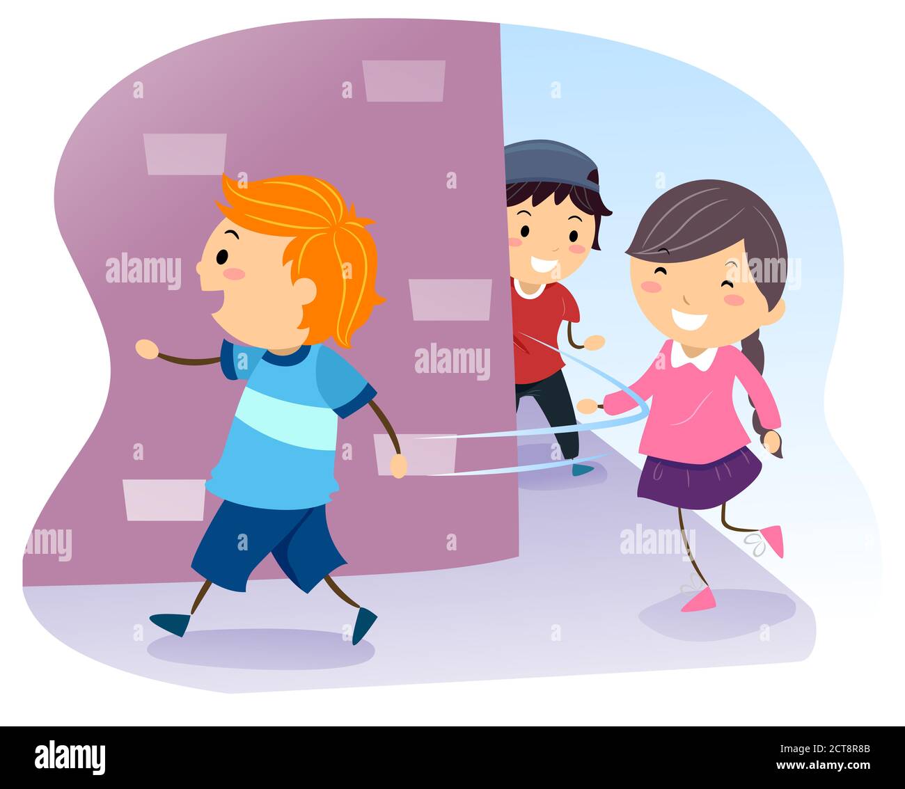 Kids Walking In A Straight Line Clipart Kids Walking Line Stock