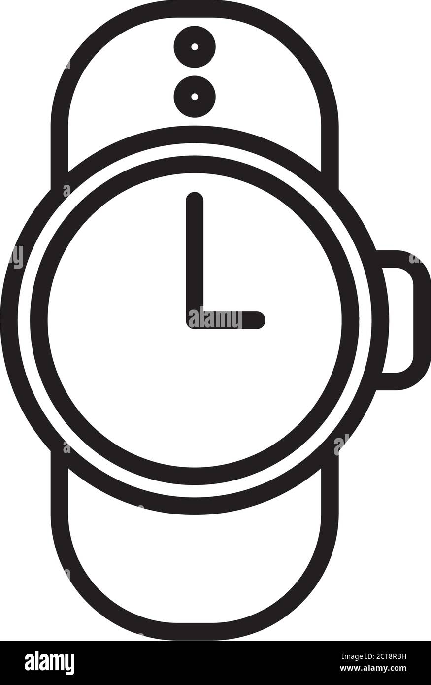 wristwatch time device line style icon vector illustration design Stock ...