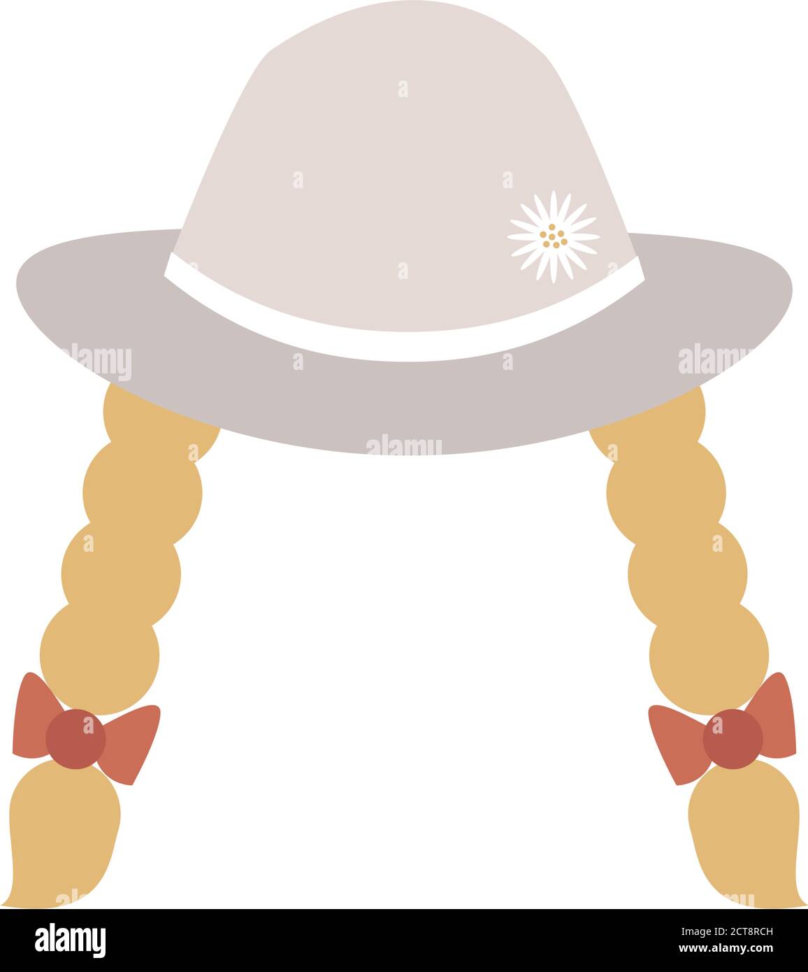 germany braids and hat flat style icon vector illustration design Stock ...