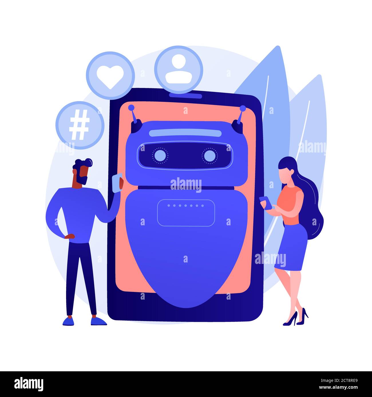 Virtual influencer abstract concept vector illustration Stock Vector ...