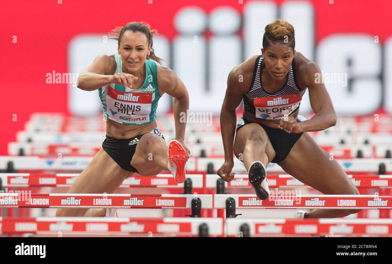 JESSICA ENNIS-HILL COMPETES IN THE WOMENS 100m HURDLES FINAL DIAMOND ...