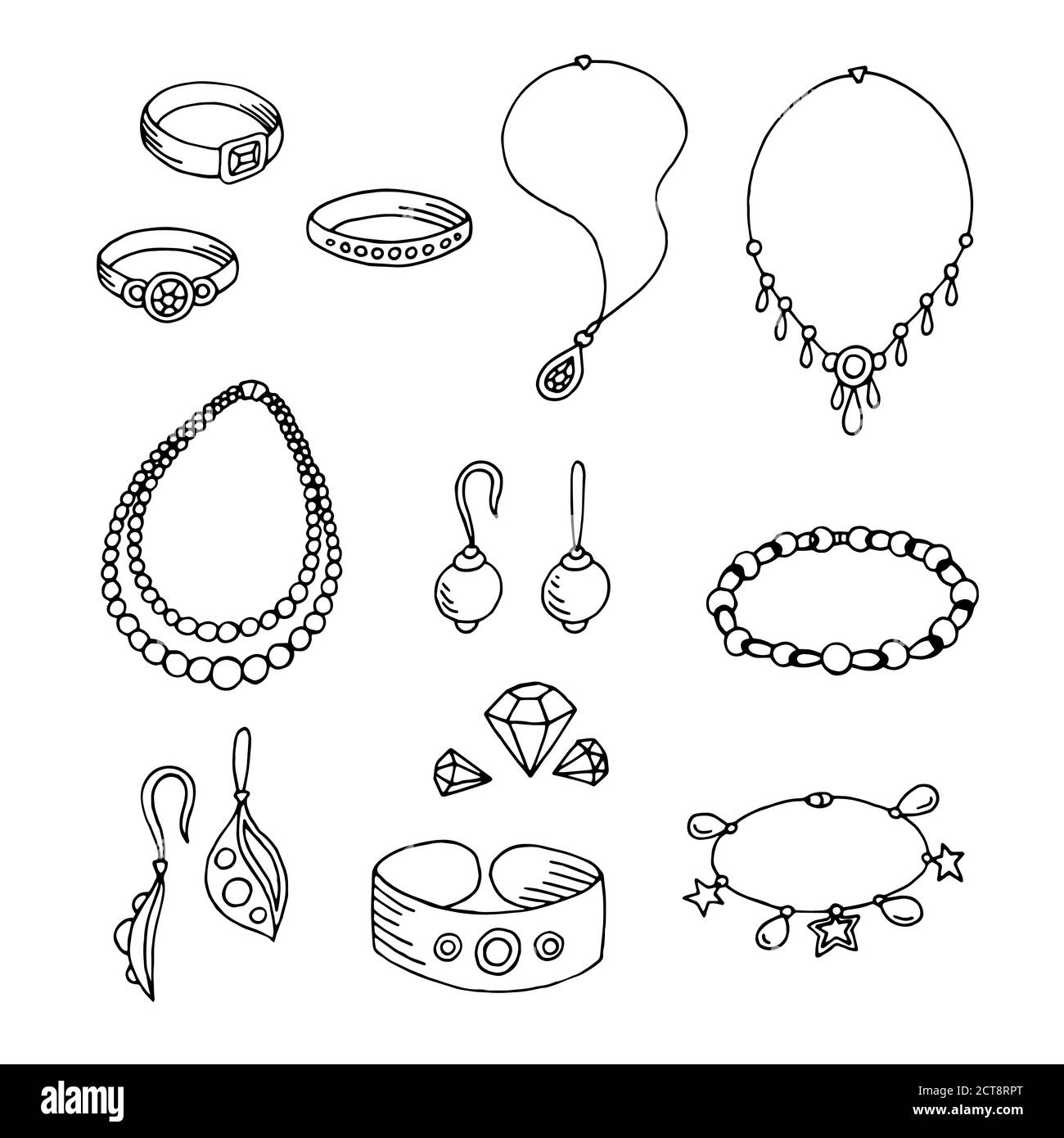 Jewel graphic art black white isolated sketch illustration vector Stock ...