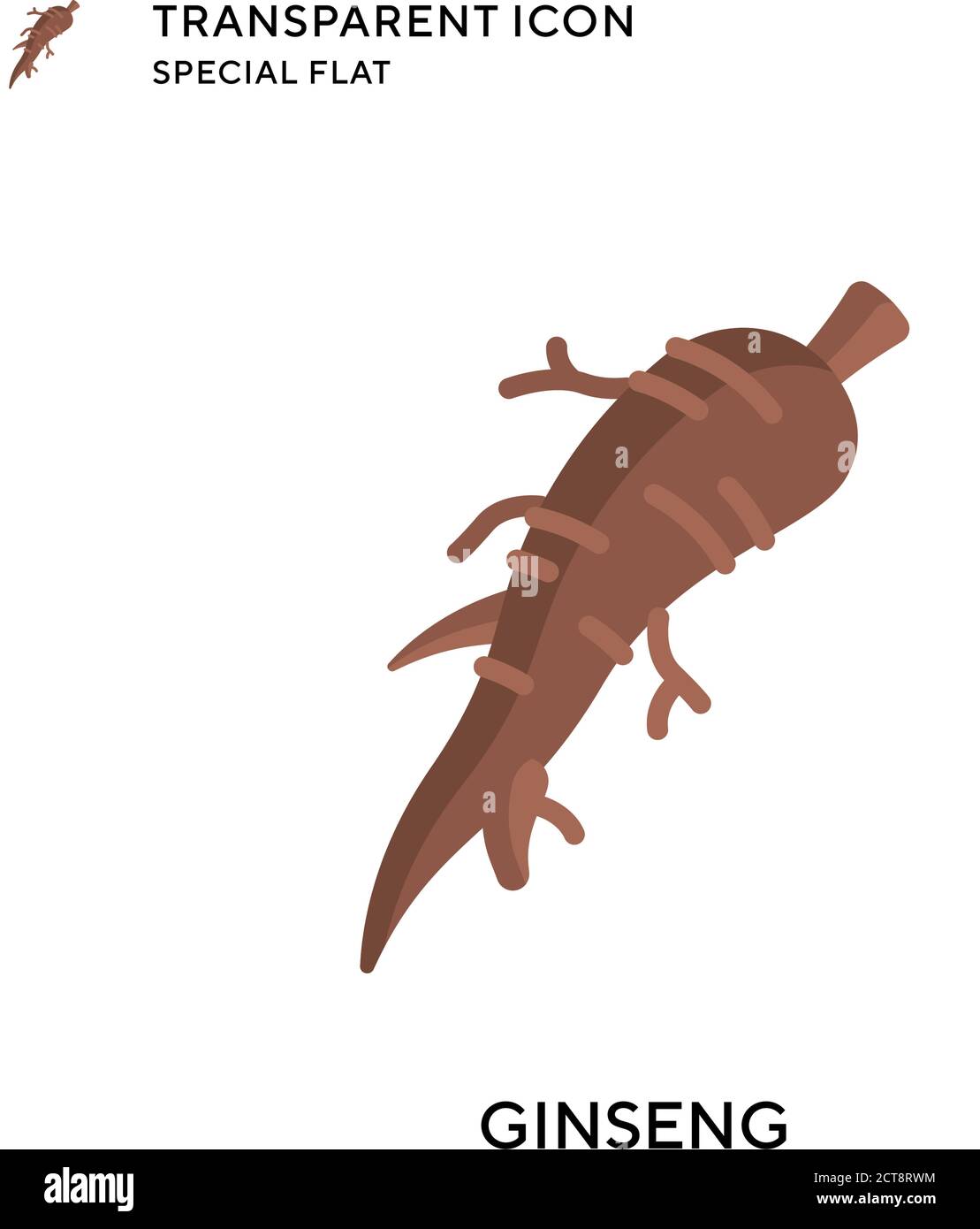 Ginseng vector icon. Flat style illustration. EPS 10 vector Stock ...