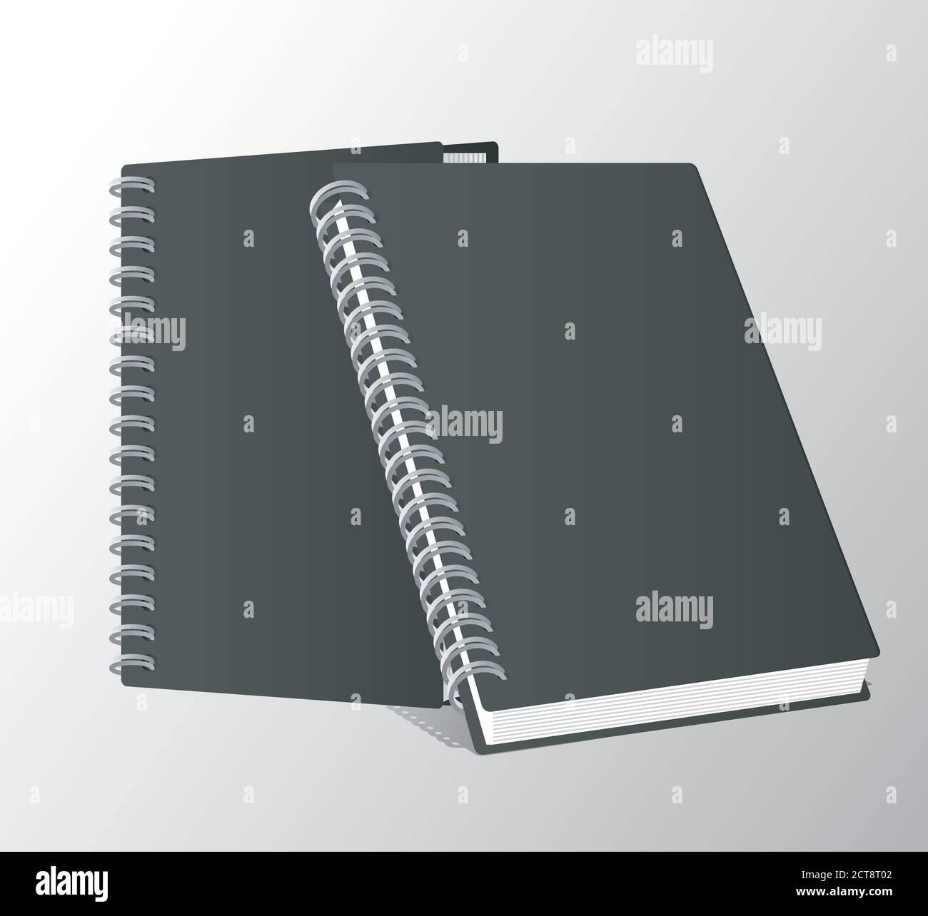 two notebooks mockup color black icons vector illustration design Stock ...