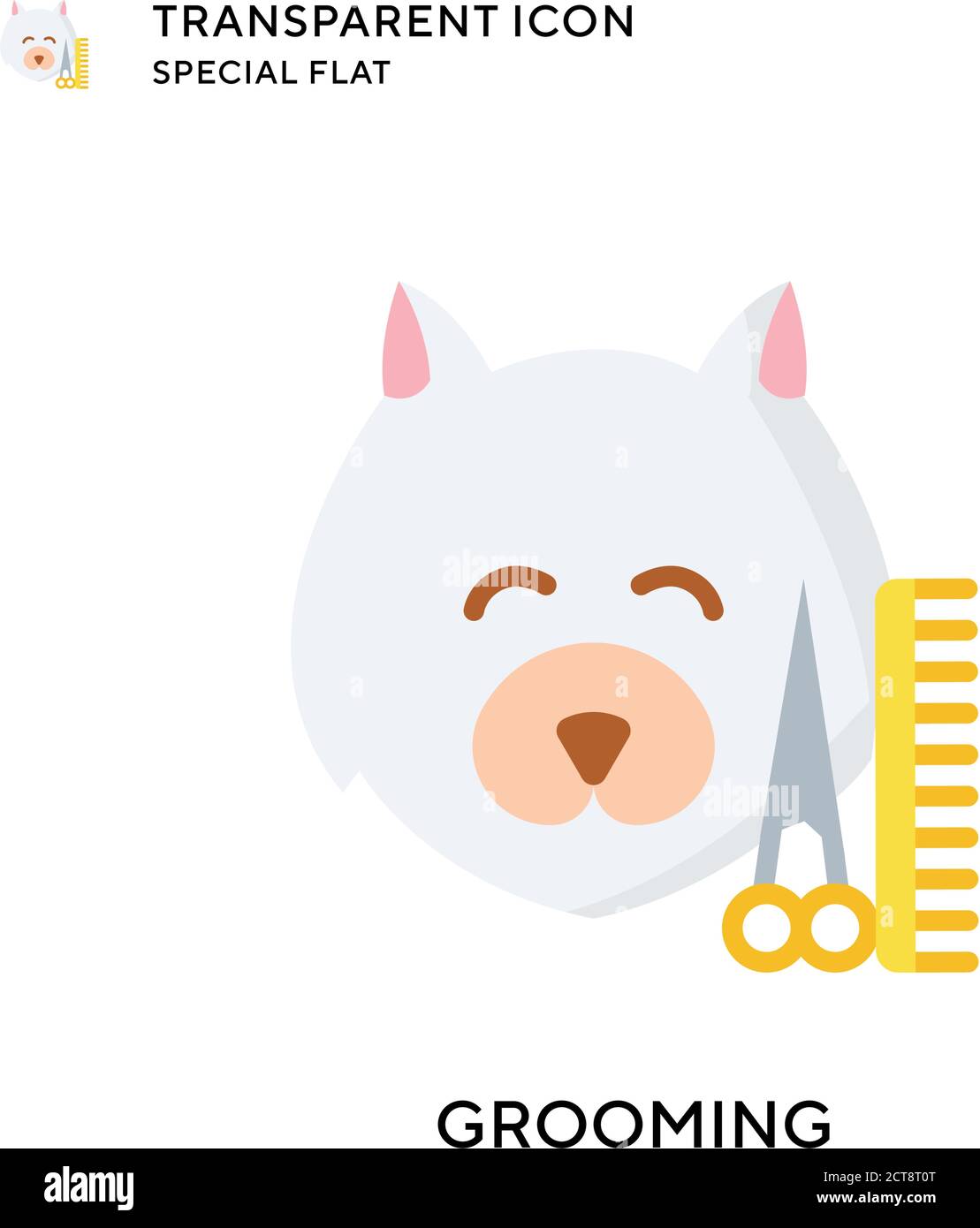 Grooming vector icon. Flat style illustration. EPS 10 vector Stock ...