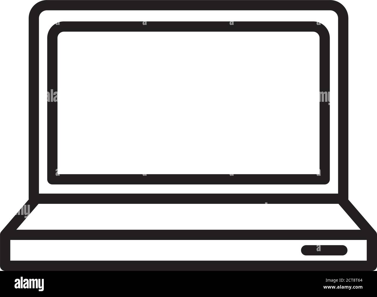 laptop computer portable line style icon vector illustration design ...