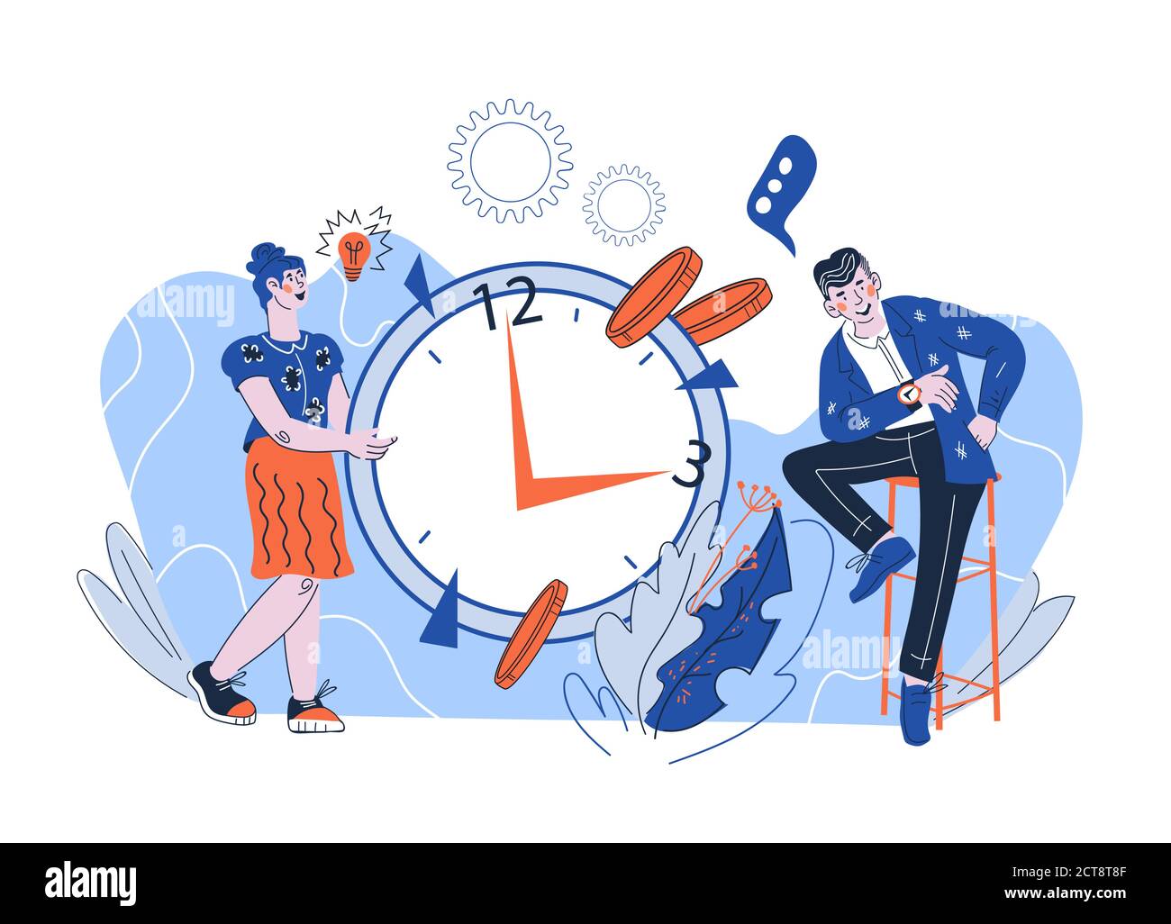 Time management and business events appointment concept with people ...