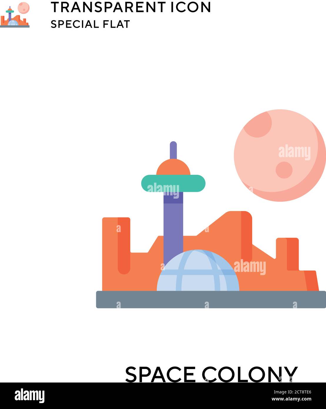 Alien city concept art Stock Vector Images - Alamy