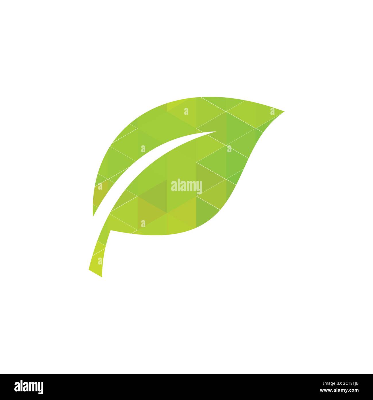 Single Green Leaf Logo
