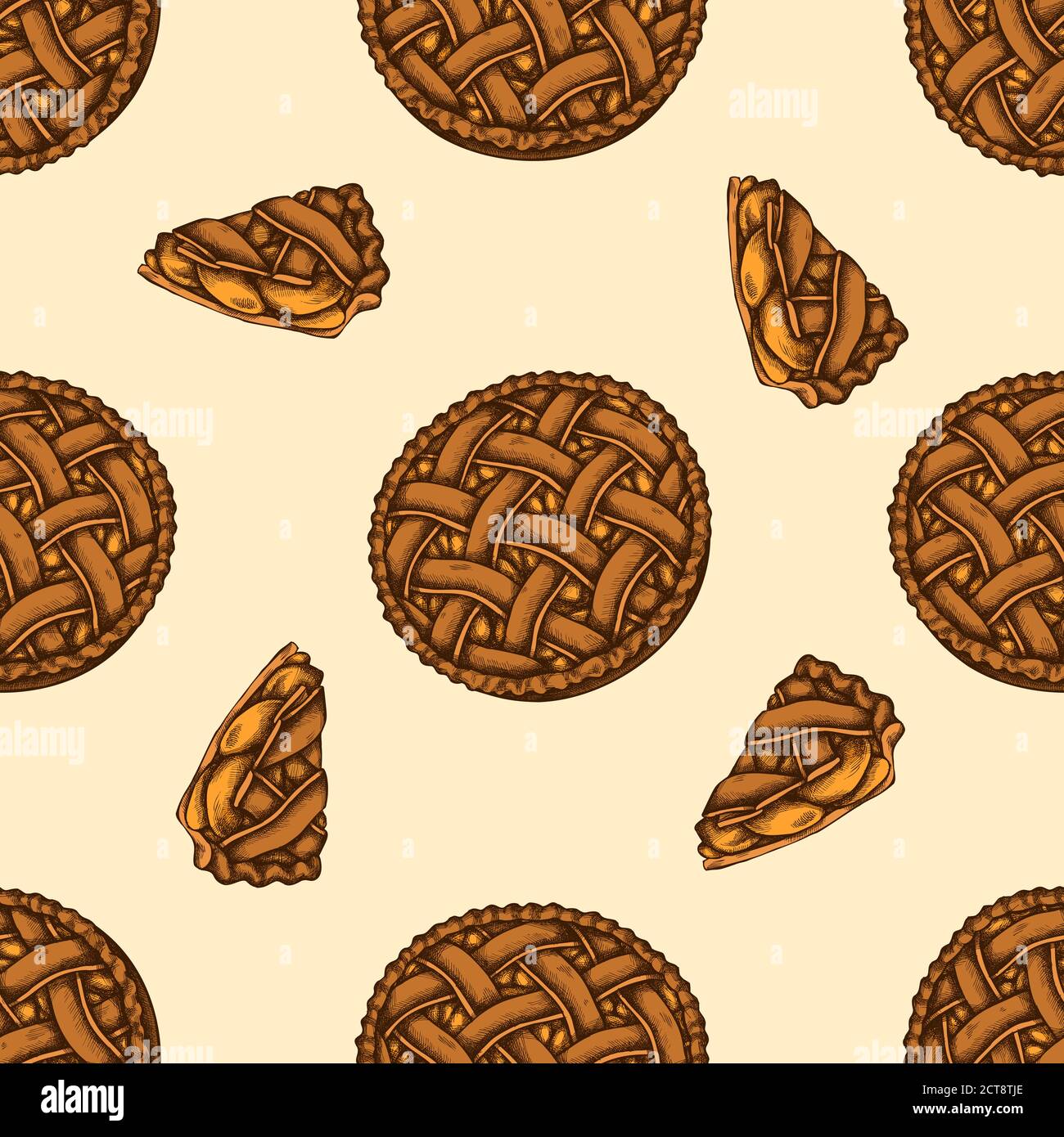 Piece cake hand drawing pie isolated Stock Vector Images - Alamy