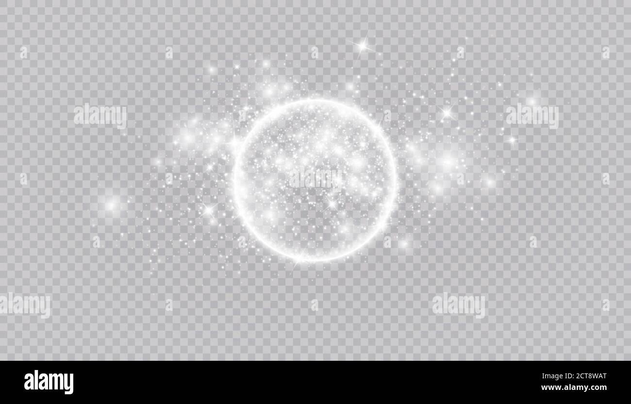 Round shiny frame background with lights. Abstract luxury light ring ...