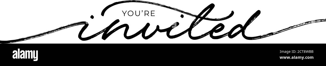 You are invited elegant black calligraphy Stock Vector Image & Art - Alamy