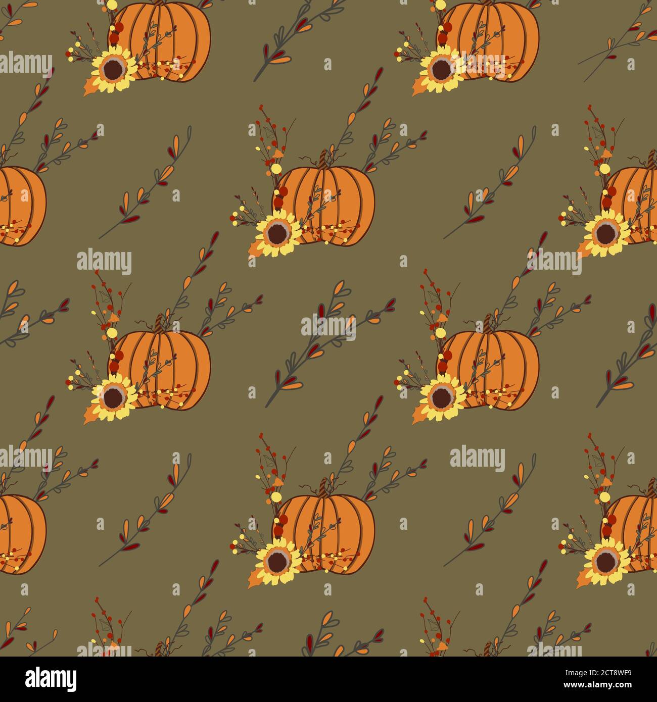 Thanksgiving flat lay pumpkins Stock Vector Images - Alamy