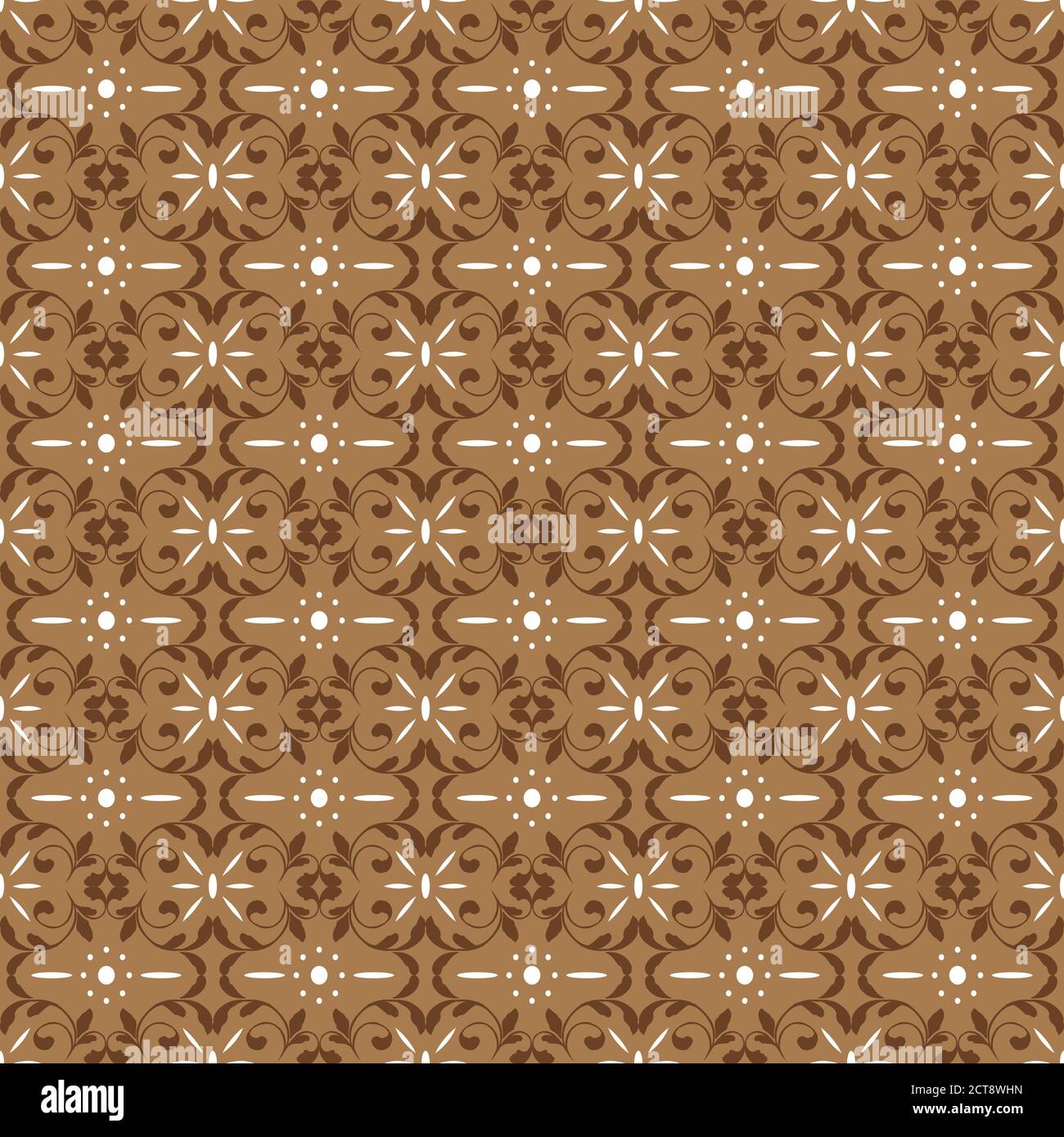 Elegant Indonesian batik motifs with seamless brown color design Stock ...