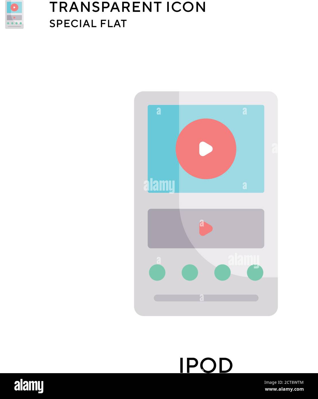 Ipod vector icon. Flat style illustration. EPS 10 vector Stock Vector ...