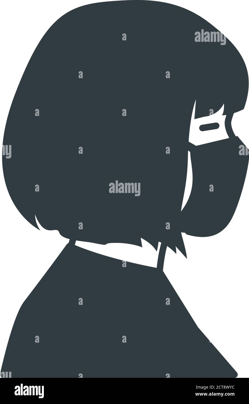 Woman wearing mask illustration Cut Out Stock Images & Pictures - Alamy