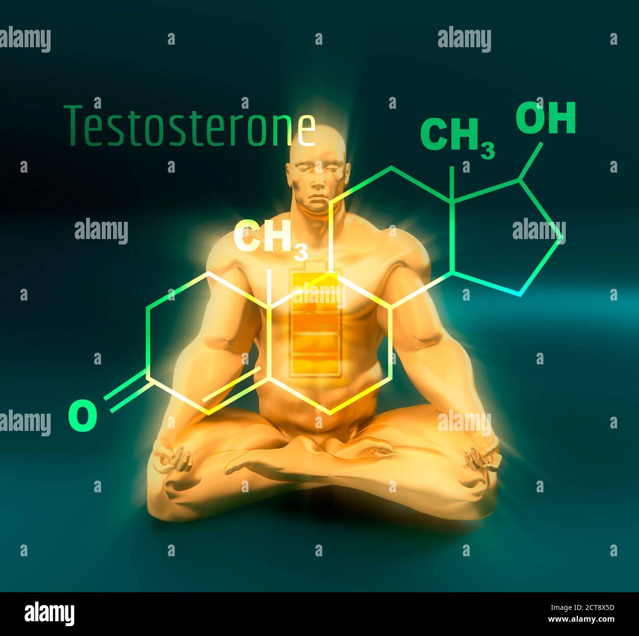 Muscular man meditation Stock Photo - Alamy