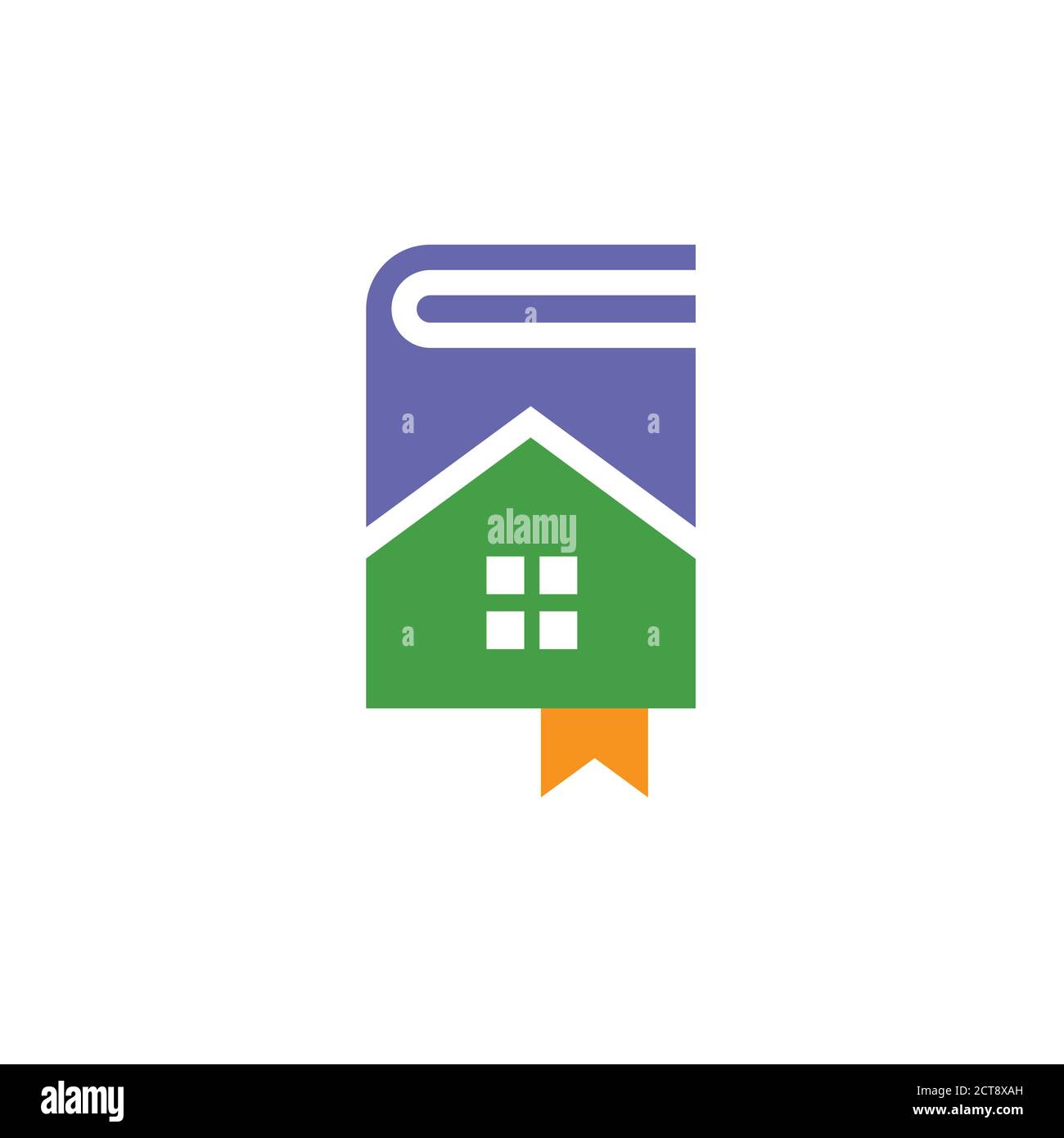 creative book house vector illustration logo concept Stock Vector Image ...