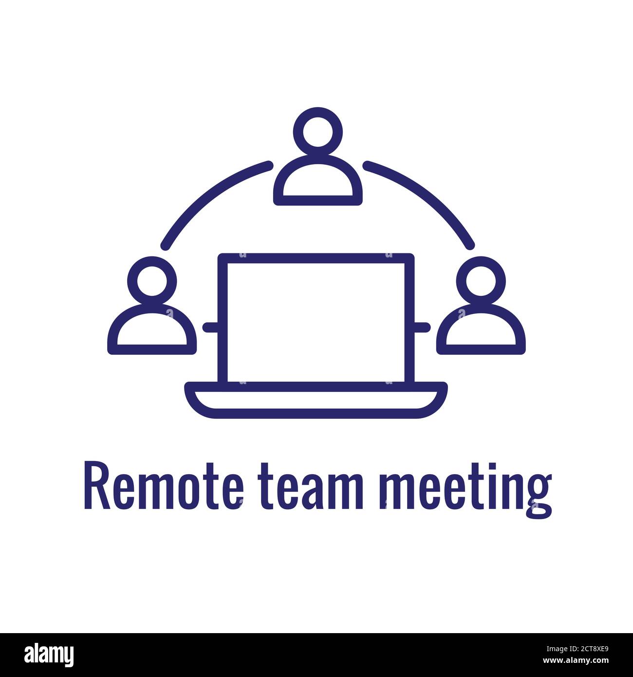 Remote work icon - work from home concept Stock Vector Image & Art - Alamy