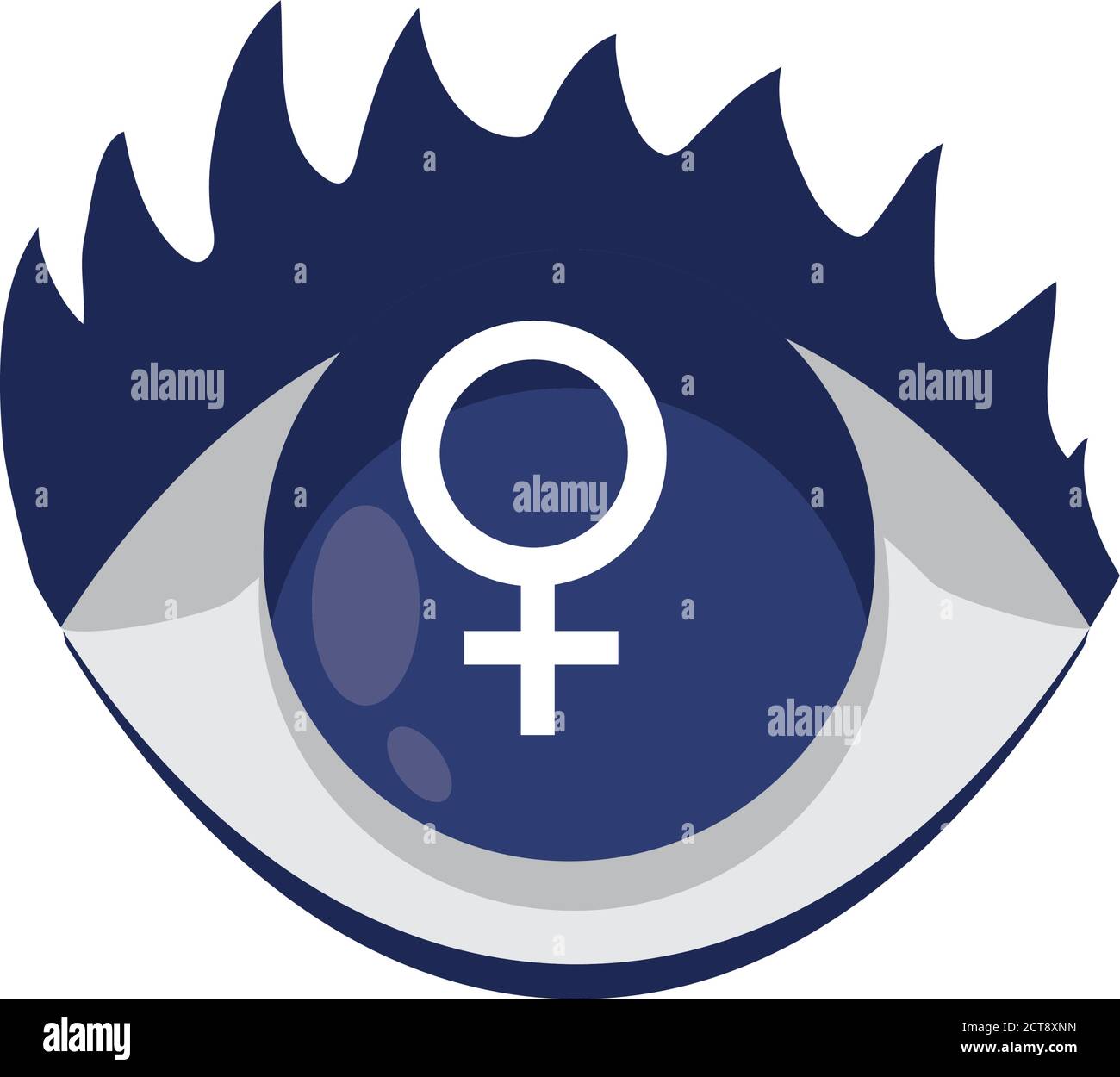 feminism female gender in eye detailed style icon design international ...