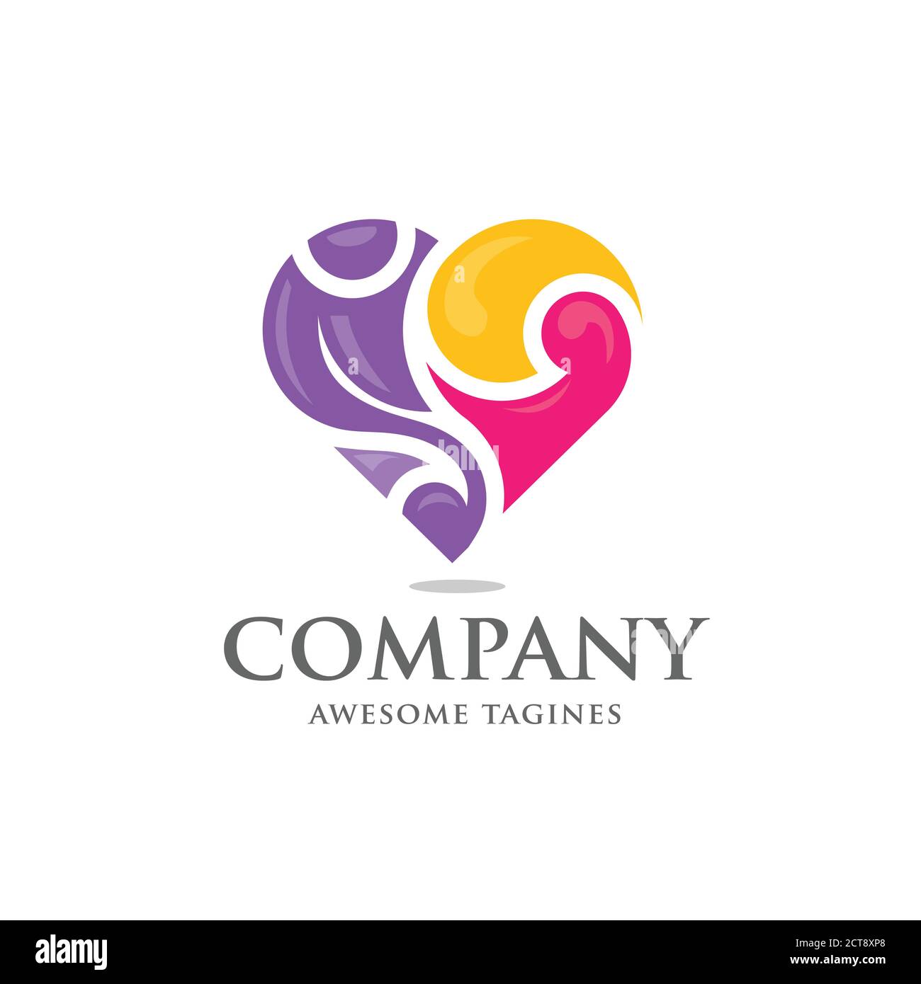 abstract Heart color Logo Vector Template, color of love logo concept ...