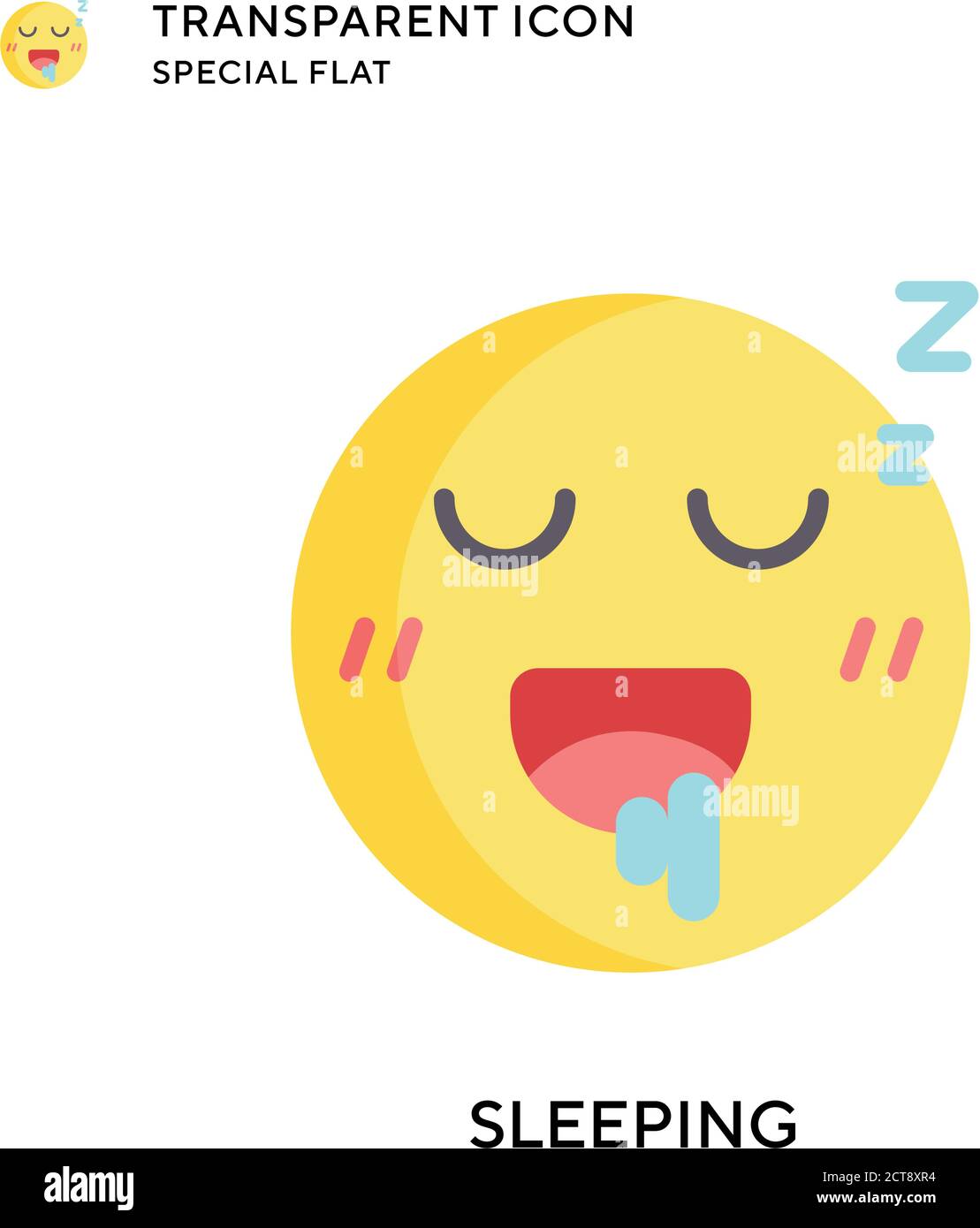 Sleeping vector icon. Flat style illustration. EPS 10 vector Stock ...