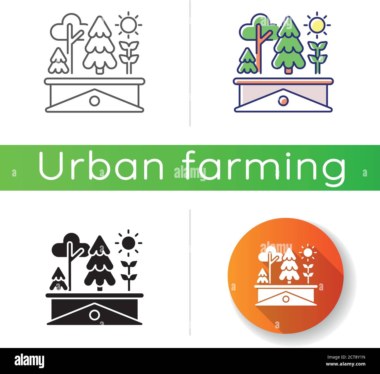 Green roof icon Stock Vector Image & Art - Alamy