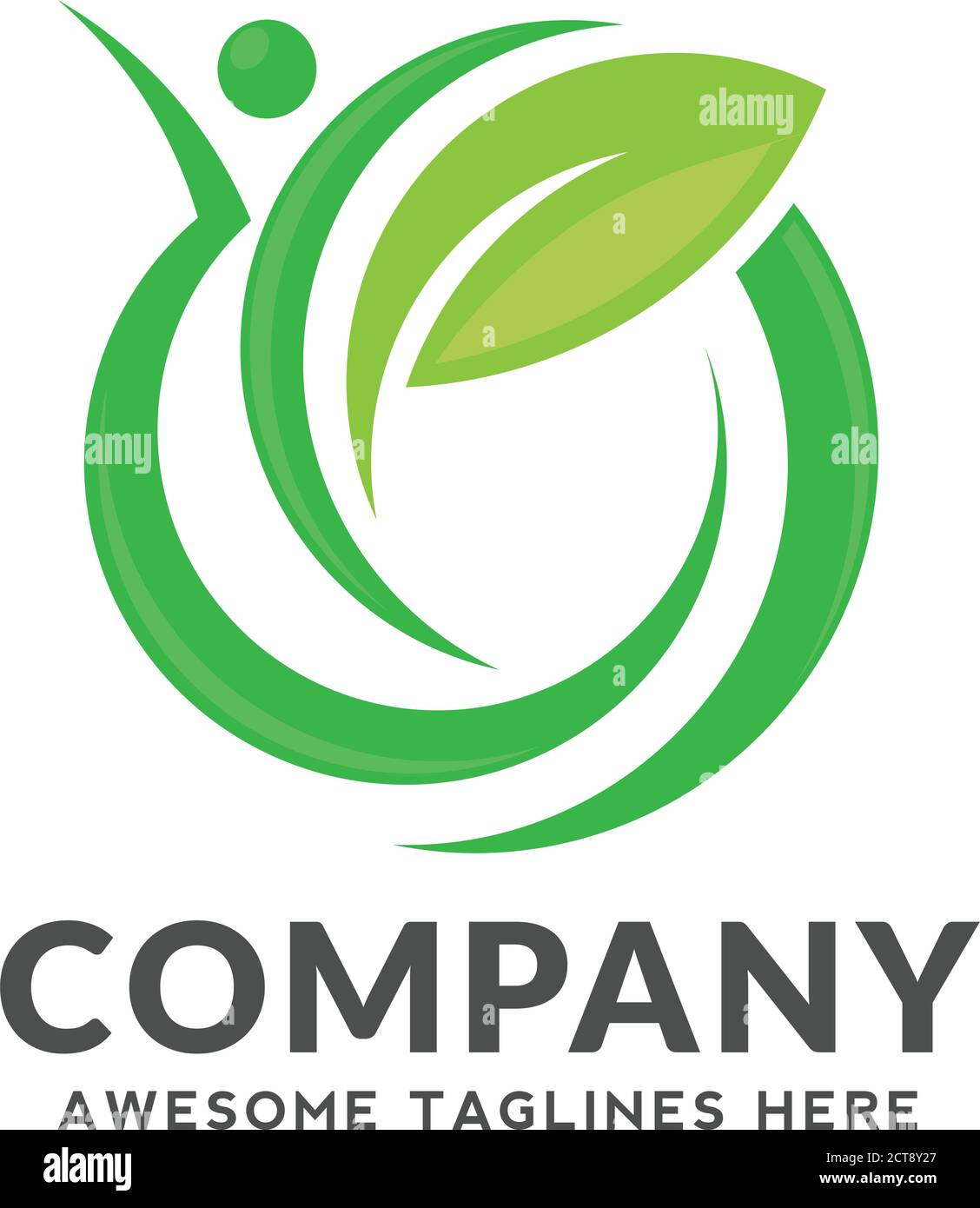green leaf ecology and fitness health vector, abstract people health ...