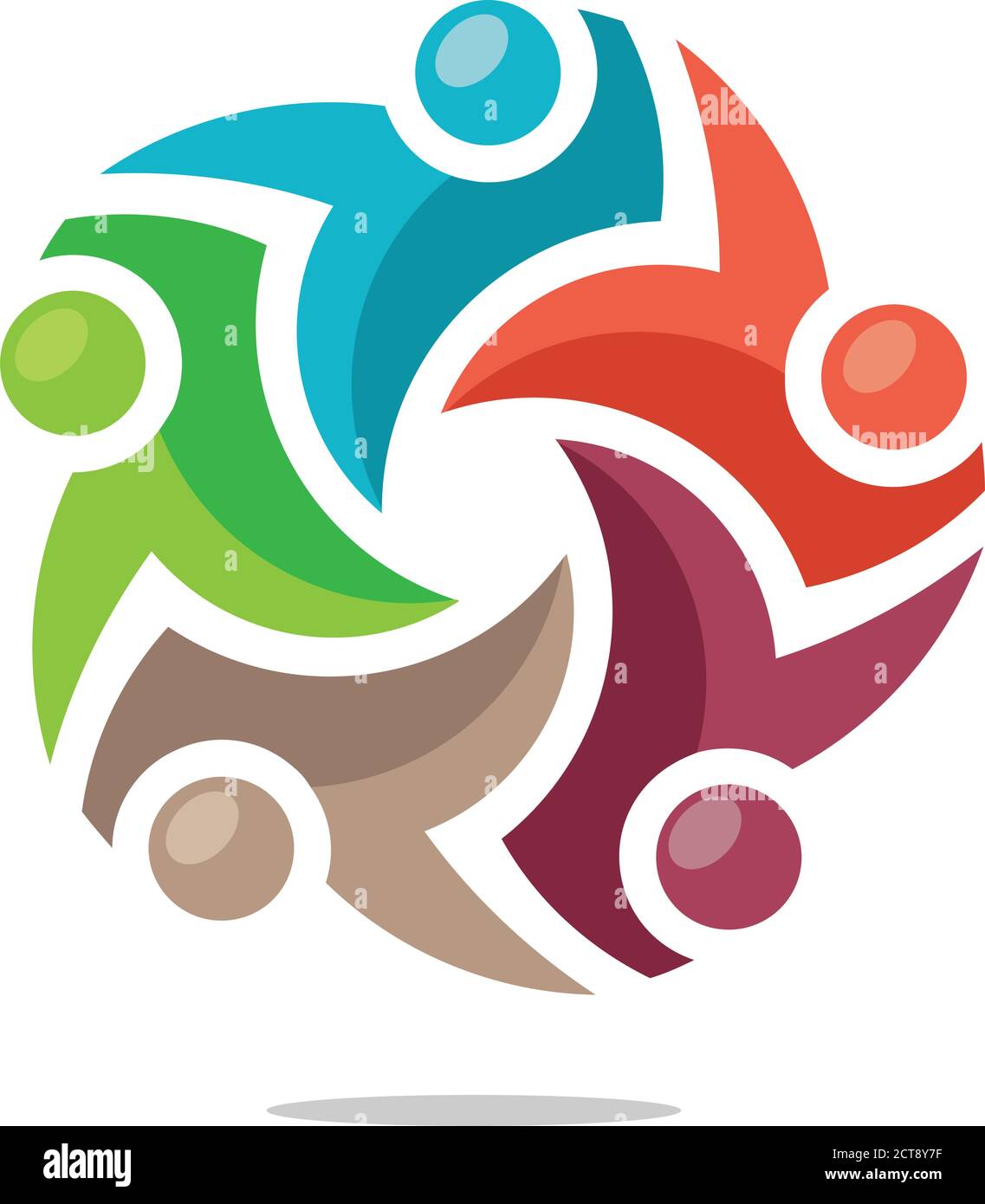 colorful Community people logo and symbols template, family care love ...