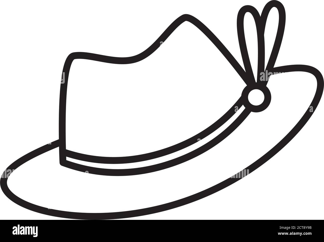 germany traditional hat accessory line style icon vector illustration ...