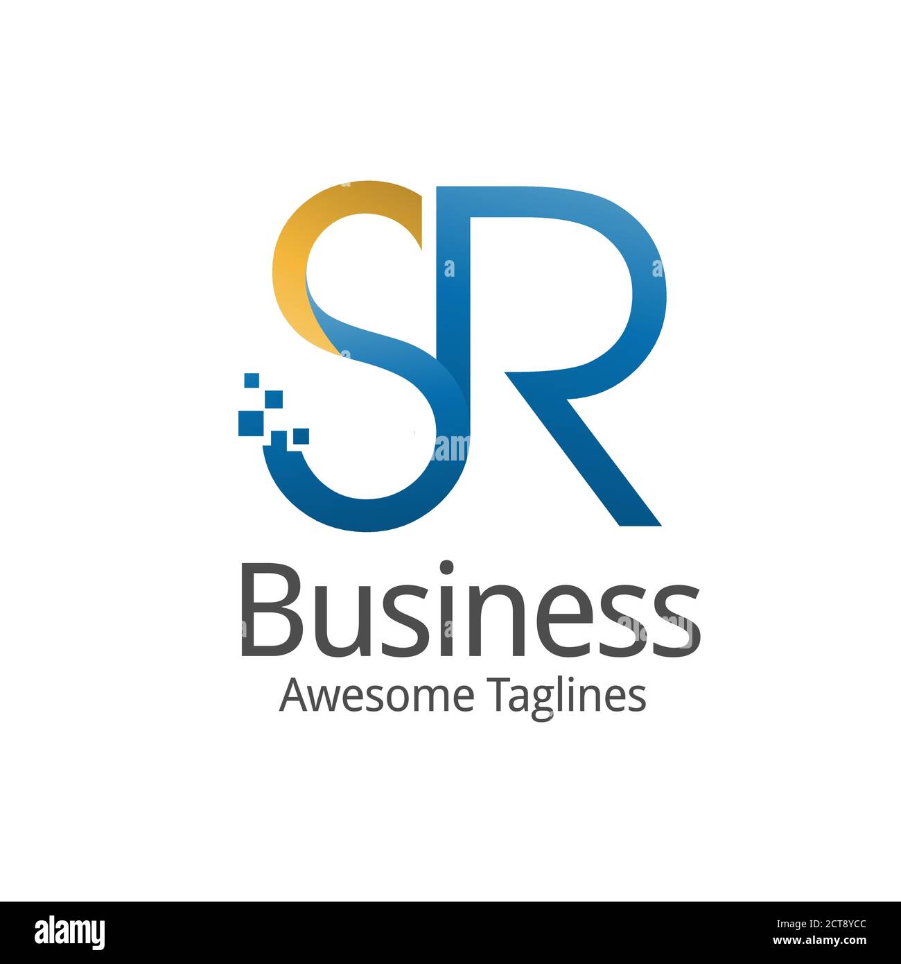 creative modern initial connected letters sr logo colorful vector Stock ...