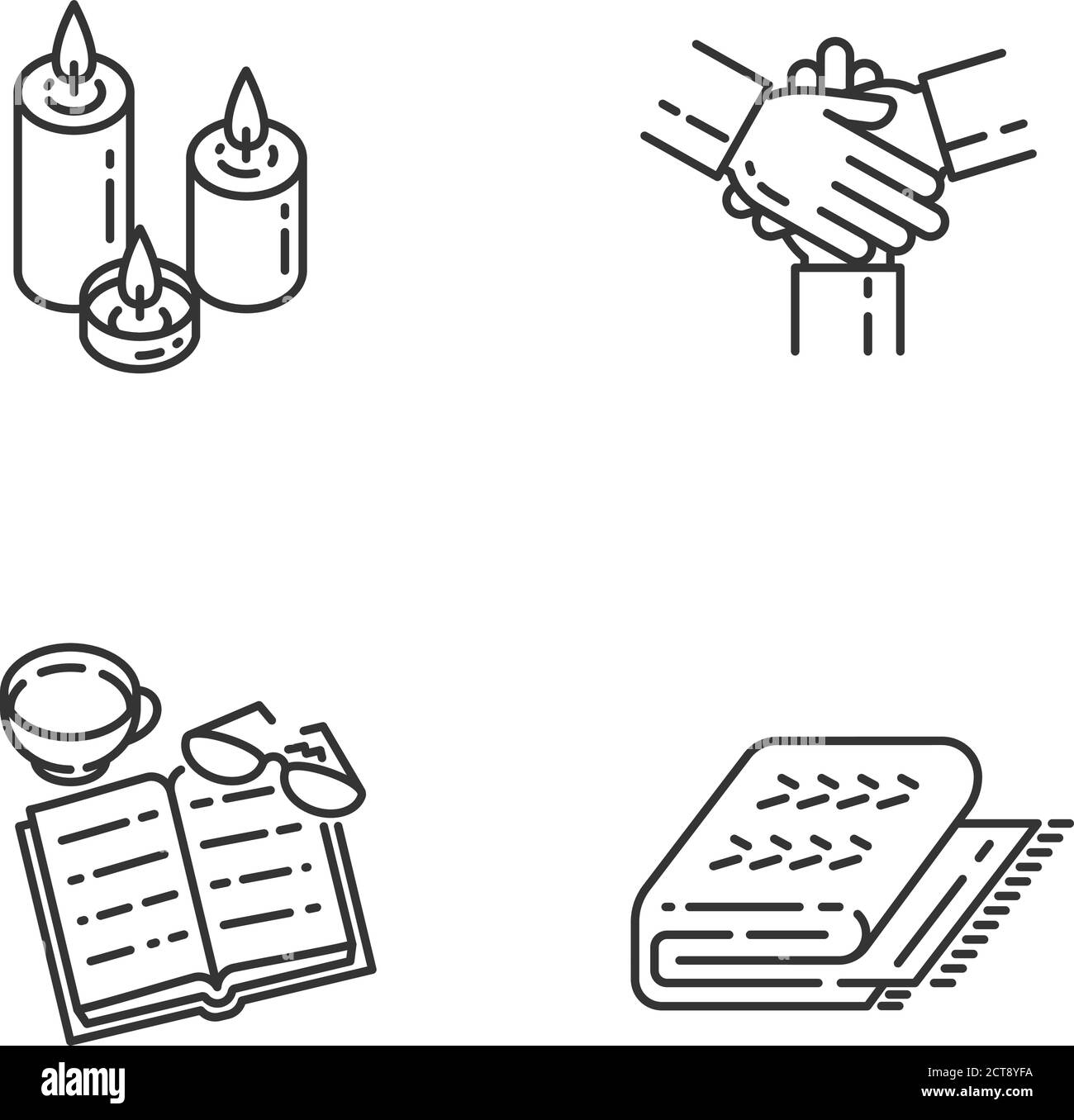 Heart-warming style linear icons set Stock Vector Image & Art - Alamy