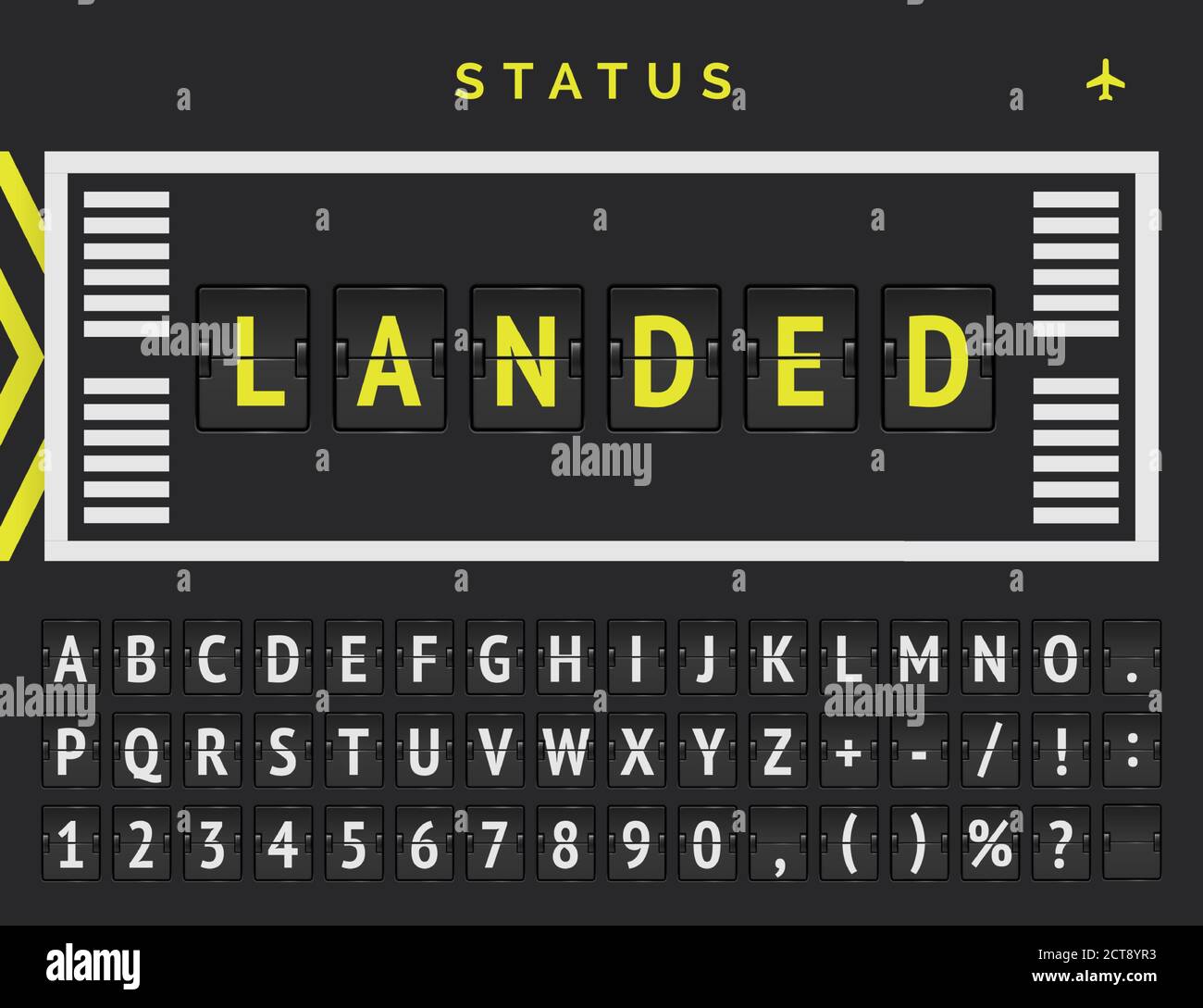 Landed at the airport Stock Vector Images - Alamy